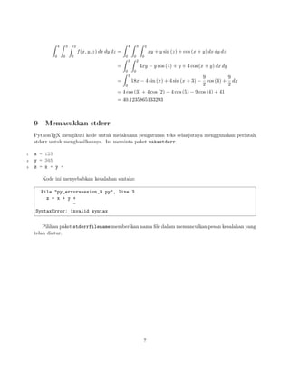 Galeri PythonTeX | PDF