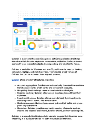 Quicken | PDF | Shareware and Freeware | Computer Software and Applications