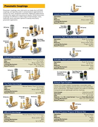 Quick Coupling Products Guide - Commercial & Industrial | PDF | Sports ...