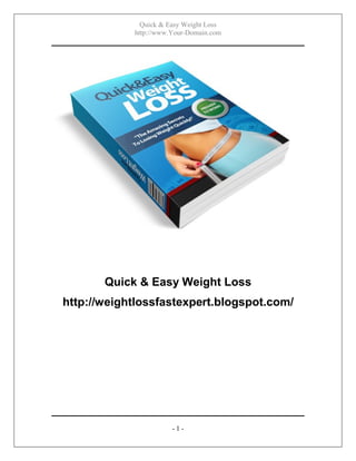 Quick easy weight loss. | PDF