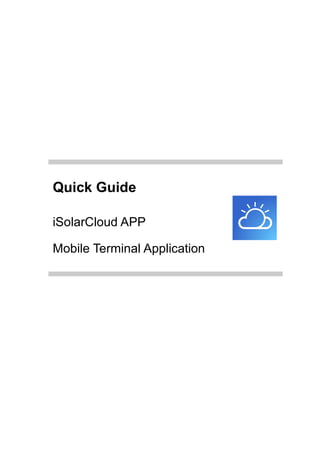 Quick-Guide-iSolarCloud-APPEfficient PV Plant Management with the ...