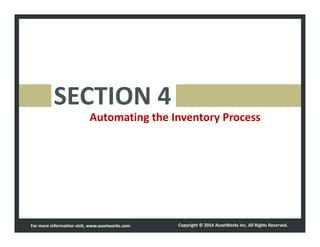 AssetWorks Fixed Asset Inventory Management Quick Guide | PDF
