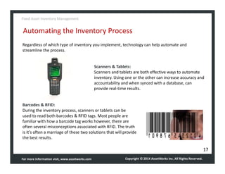 AssetWorks Fixed Asset Inventory Management Quick Guide | PDF