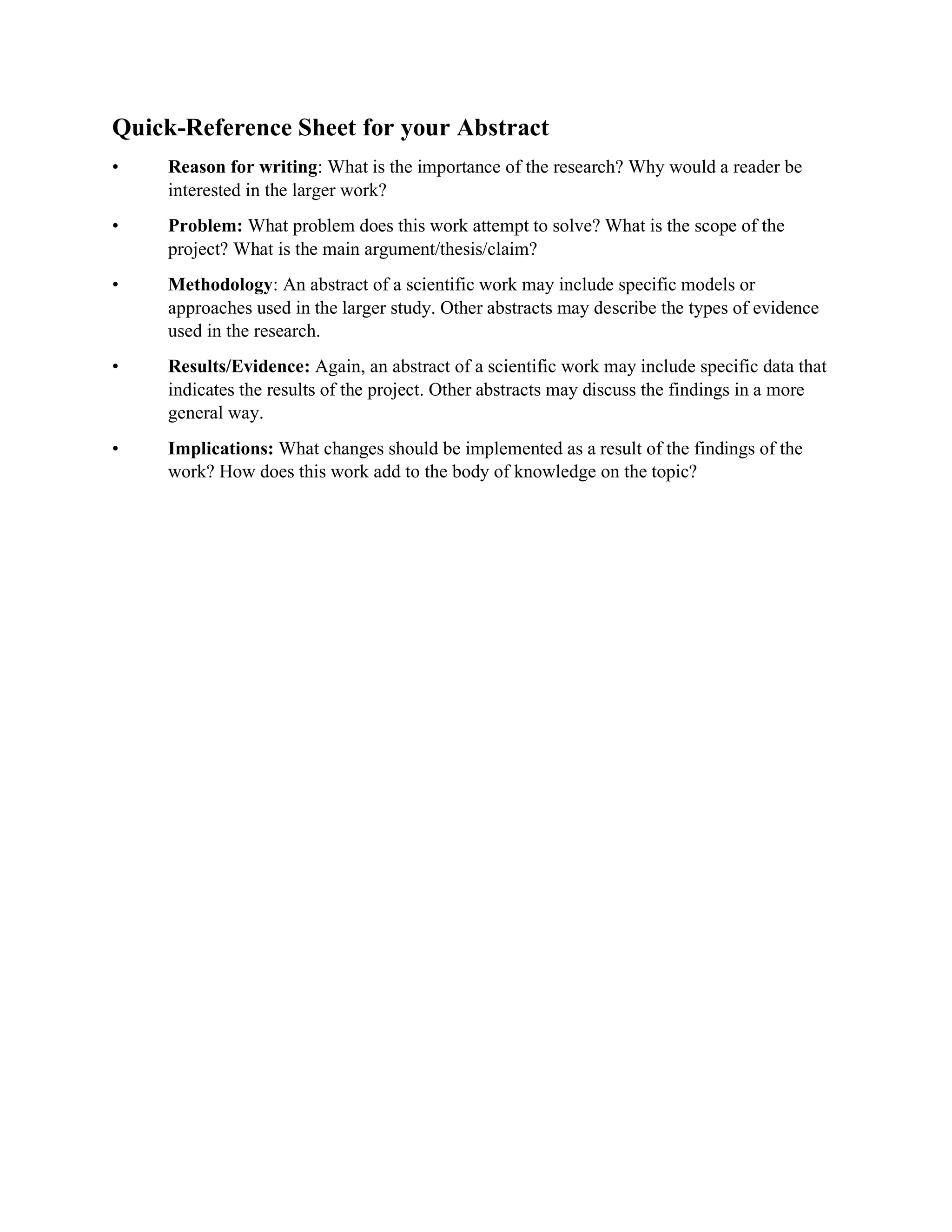 Quick reference abstract | PDF