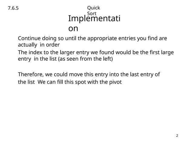 quick-sort-complete-example-DS Lecture Notes. | PPT