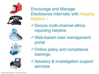 Integrity Matters Guide to Internal Whistleblowing | PDF | Business ...