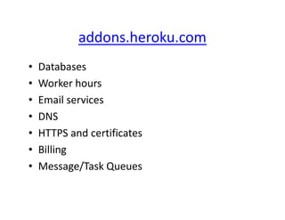 Quick and Dirty Python Deployments with Heroku | PDF