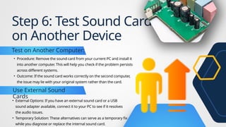 Quick and Easy Fixes for Sound Card Problems.pptx | Free Download