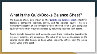 Quickbooks Balance Sheet | PPT