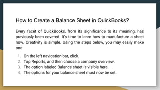 Quickbooks Balance Sheet | PPT