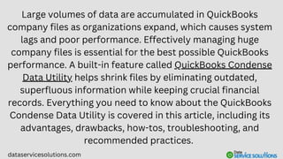 QuickBooks Condense Data Utility A Complete Guide to File Optimization ...
