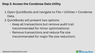 QuickBooks Condense Data Utility A Complete Guide to File Optimization ...