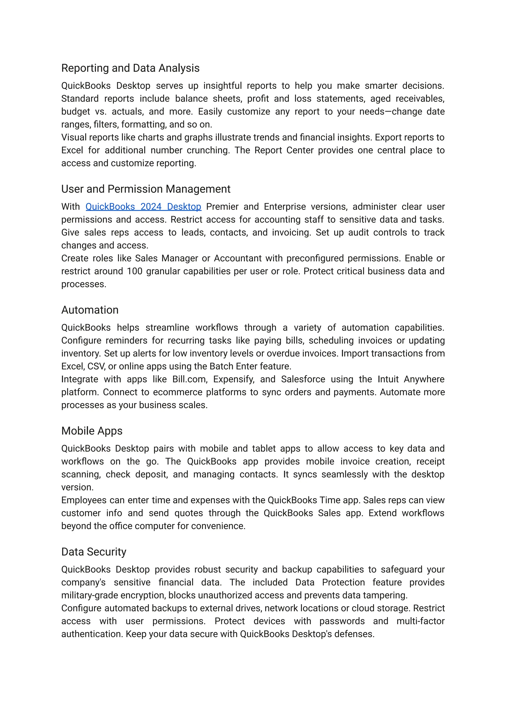 QuickBooks Desktop 2024: A Comprehensive Guide | PDF