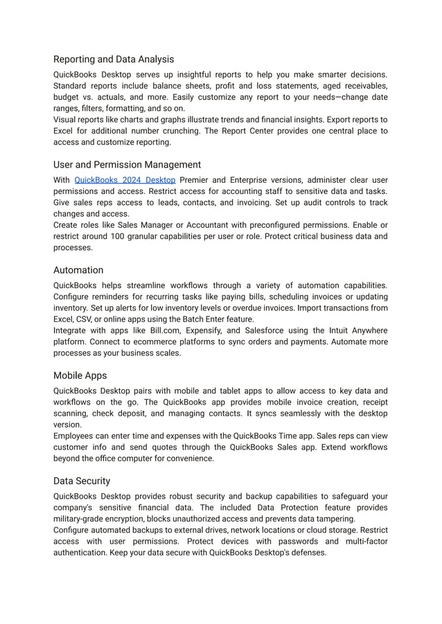 QuickBooks Desktop 2024: A Comprehensive Guide | PDF | Computing | Technology & Computing
