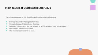 QuickBooks Error 3371 Causes and Different Solutions to Fix it.pptx