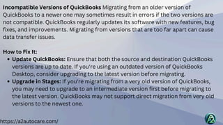 QuickBooks Migration Error: What Went Wrong and How to Fix It | PPT