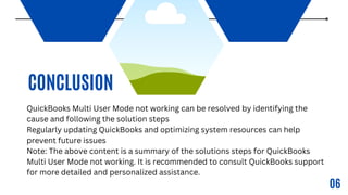 QuickBooks Multi User Mode Not Working Solutions Steps.pdf