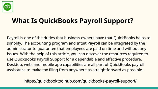 QuickBooks Payroll Support....ppt..sub... | PPT | Free Download