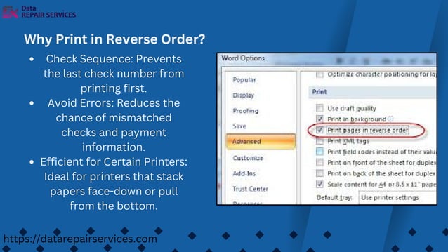 Optimizing QuickBooks: The Easy Way to Print Checks in Reverse Order | PDF