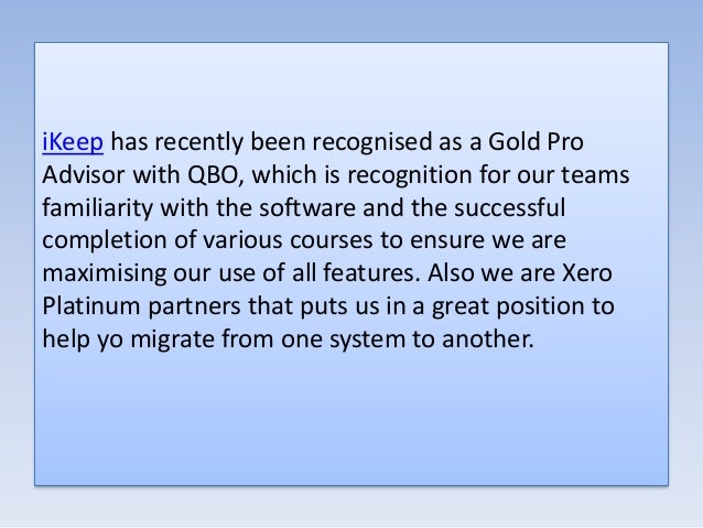 Quickbooks ProAdvisor Gold Bookkeepers | PPT