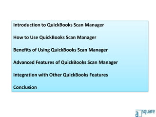 QuickBooks Scan Manager: A Step-by-Step Guide | PPT
