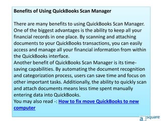 QuickBooks Scan Manager: A Step-by-Step Guide | PPT