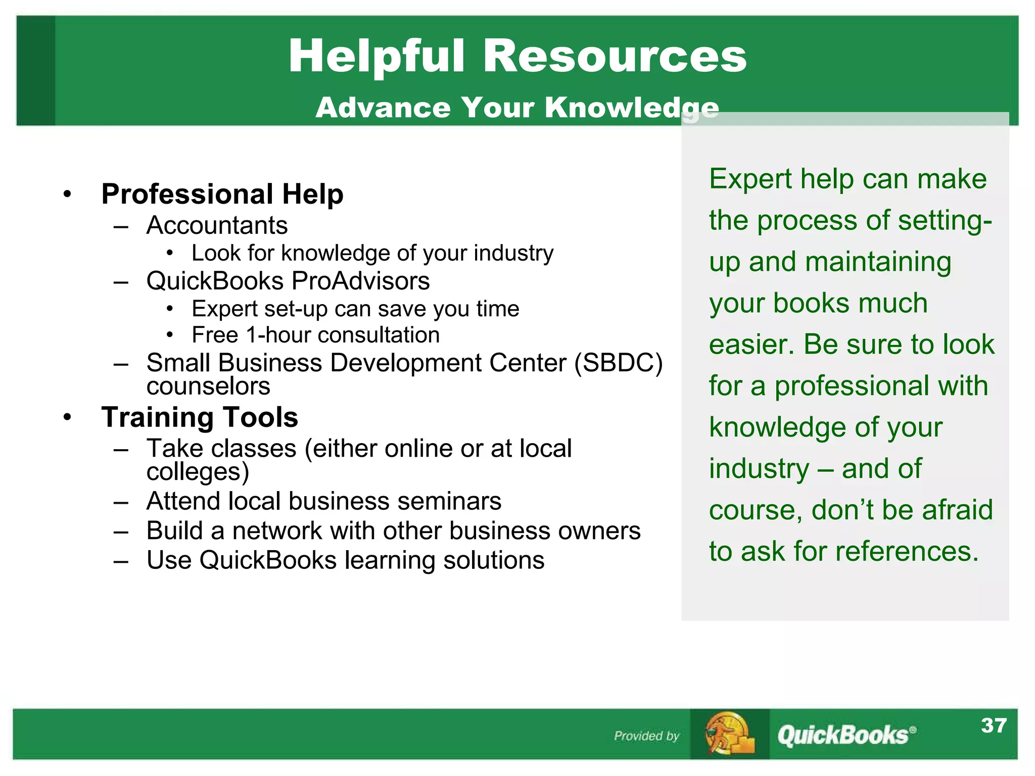 Quickbooks Simple Start Presentation | PPT