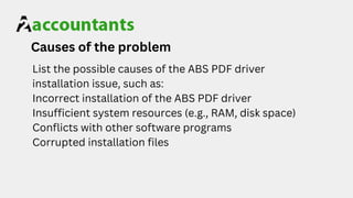 QuickBooks Stuck Installing ABS PDF Driver Issue | PPT