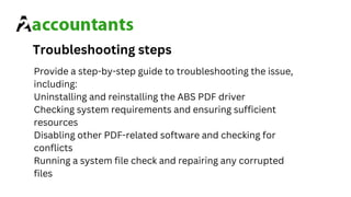 QuickBooks Stuck Installing ABS PDF Driver Issue | PPT