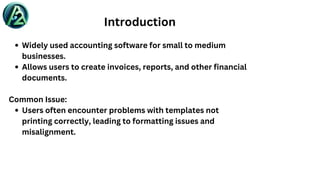 How to Fix QuickBooks Templates That Won't Print Correctly | PDF