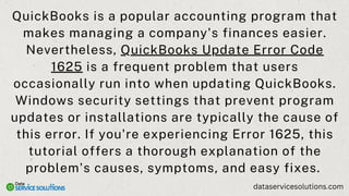 QuickBooks Update Failure: Fixing Error 1625 in Simple Steps | PDF