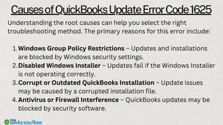 QuickBooks Update Failure: Fixing Error 1625 in Simple Steps | PDF