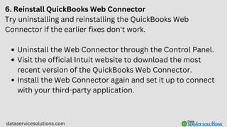 QuickBooks Web Connector Error QBWC1039 Causes and Solutions | PDF