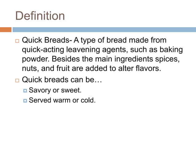 Quick Breads | PPTX