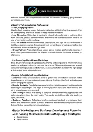 Quick Business help ultimate guide to our services | PDF