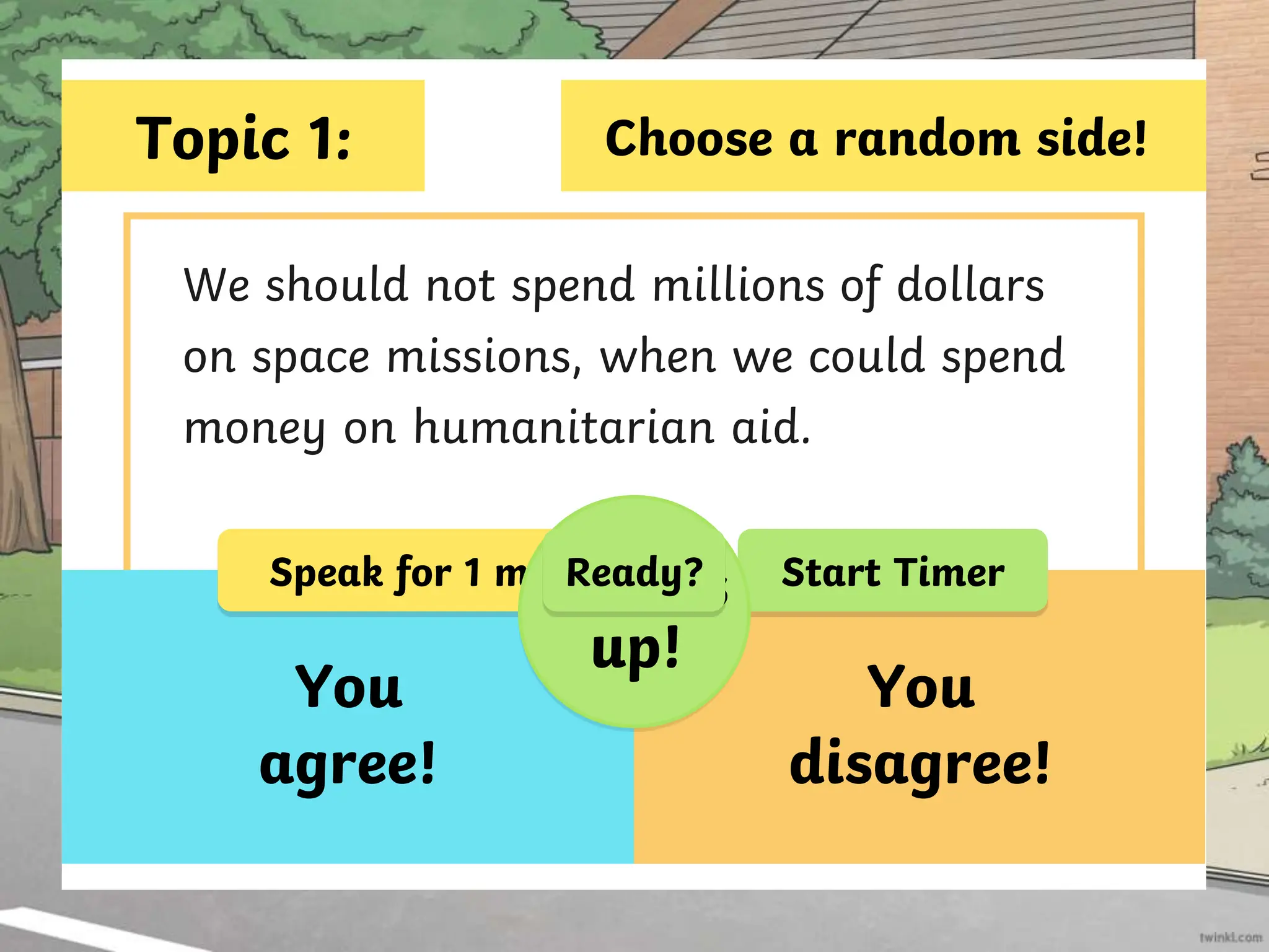 quick debate powerpoint para trabajar ingles | PPTX