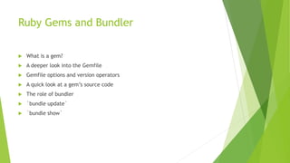 Quick dive into Ruby on Rails | PDF