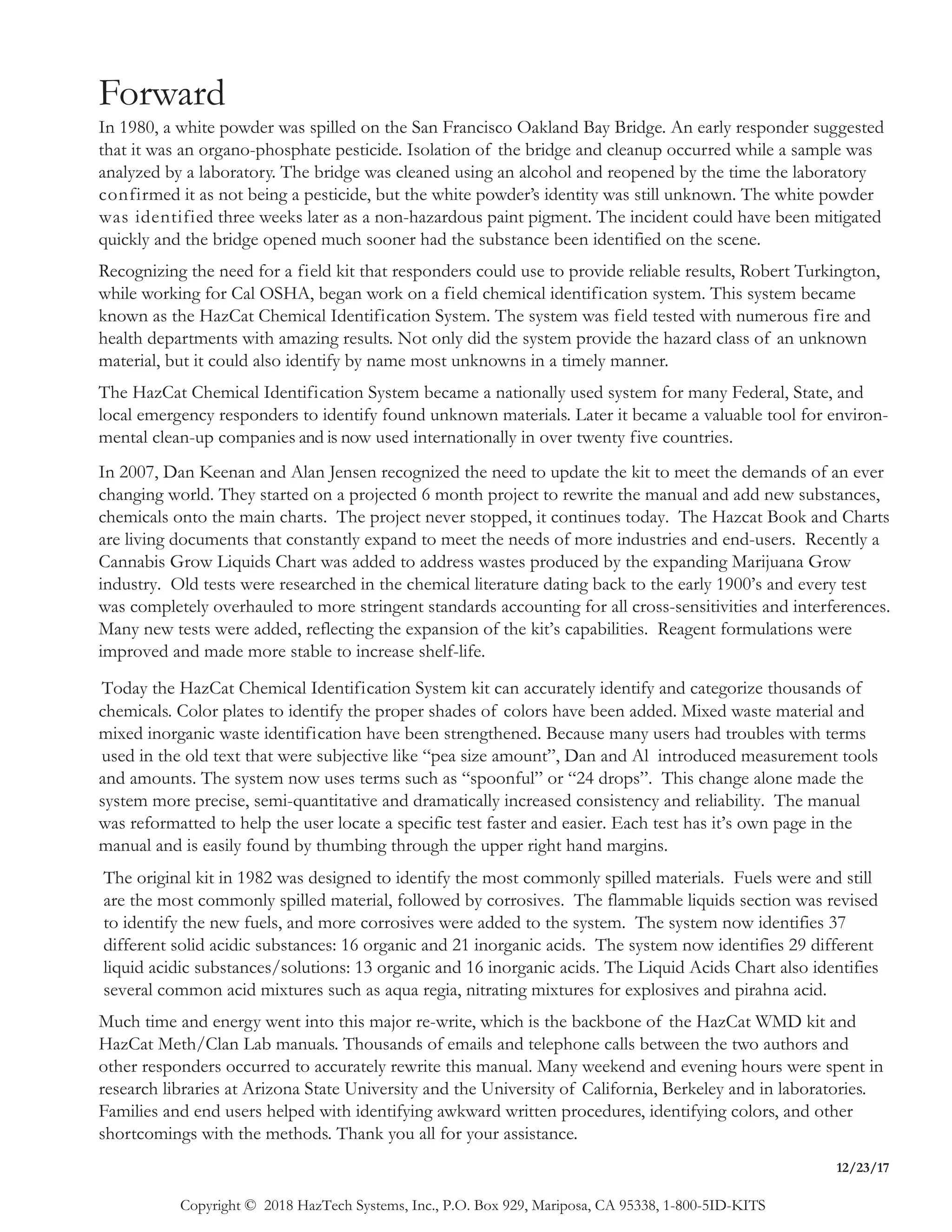 Quick dot hazard classification kit | PDF