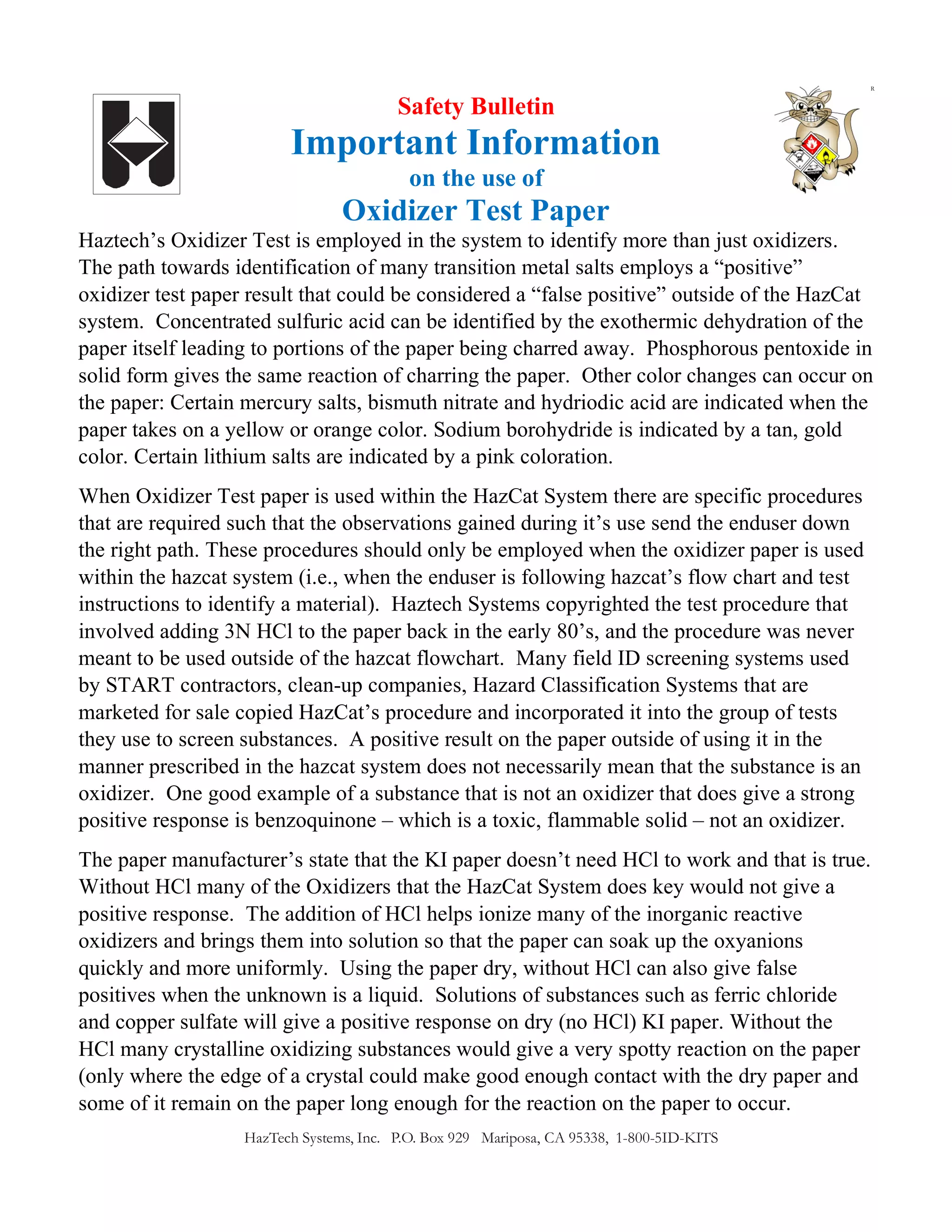 Quick dot hazard classification kit | PDF