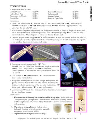 Quick dot hazard classification kit | PDF | Chemistry | Science