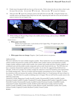 Quick dot hazard classification kit | PDF | Chemistry | Science