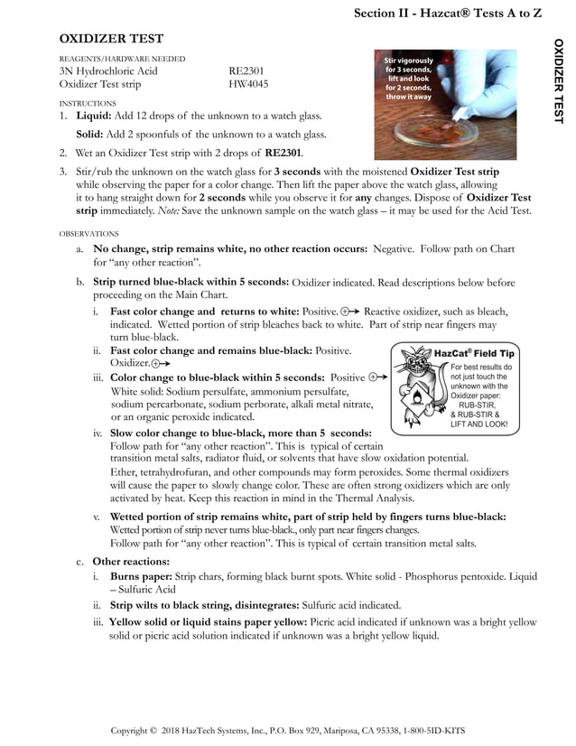Quick dot hazard classification kit | PDF