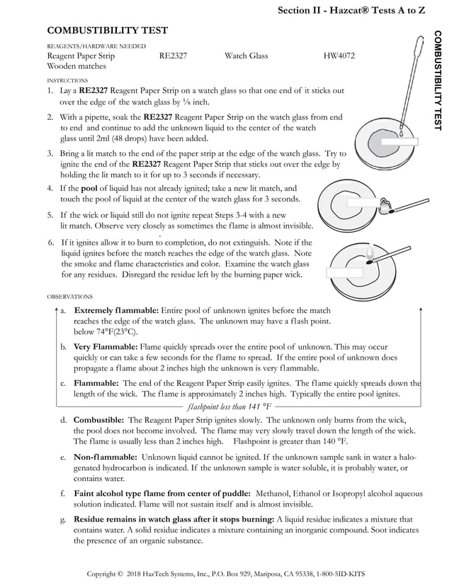 Quick dot hazard classification kit | PDF