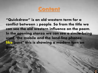 Quickdraw | PPTX | Western | Genres