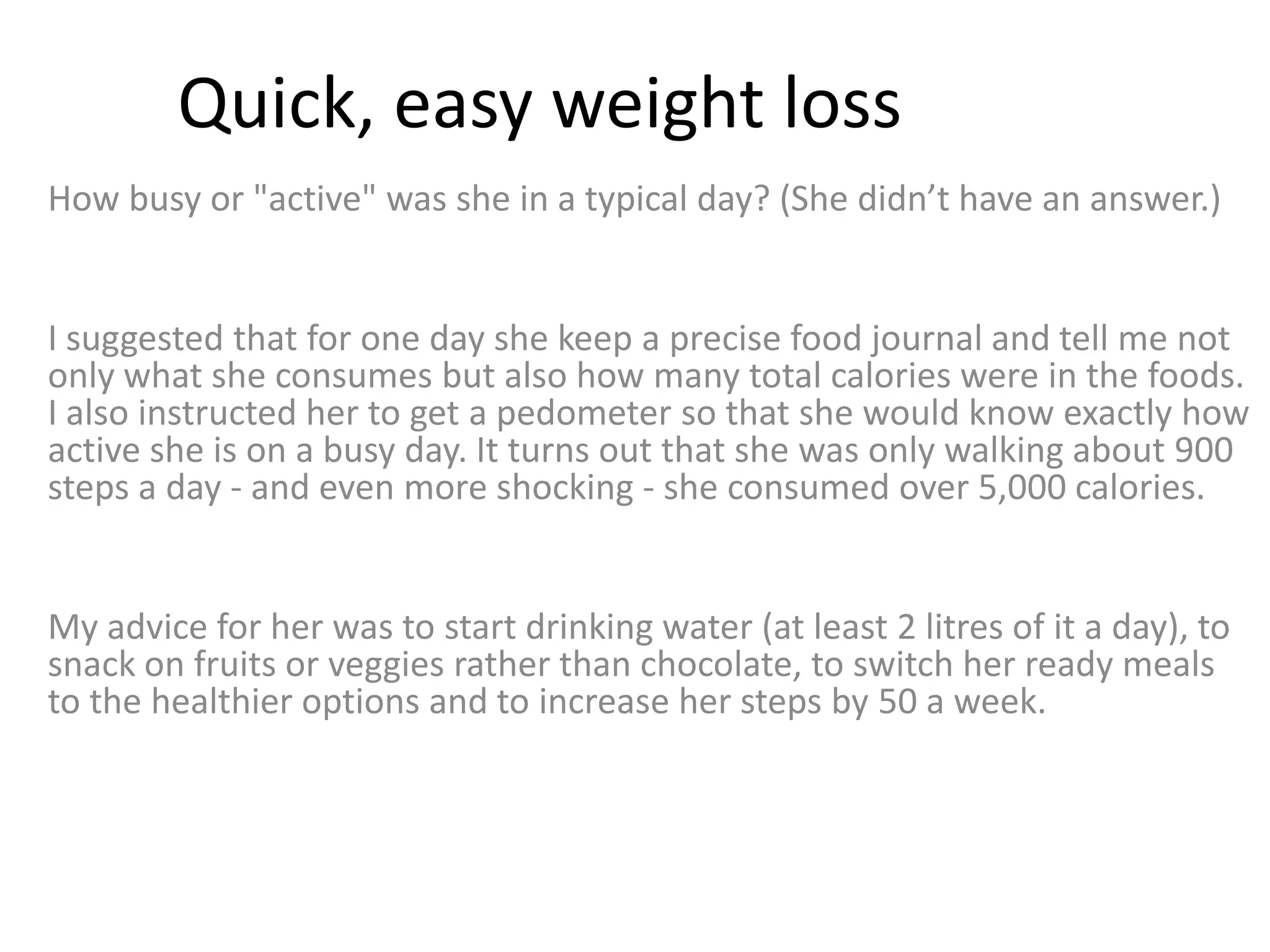 Quick, easy weight loss | PPTX