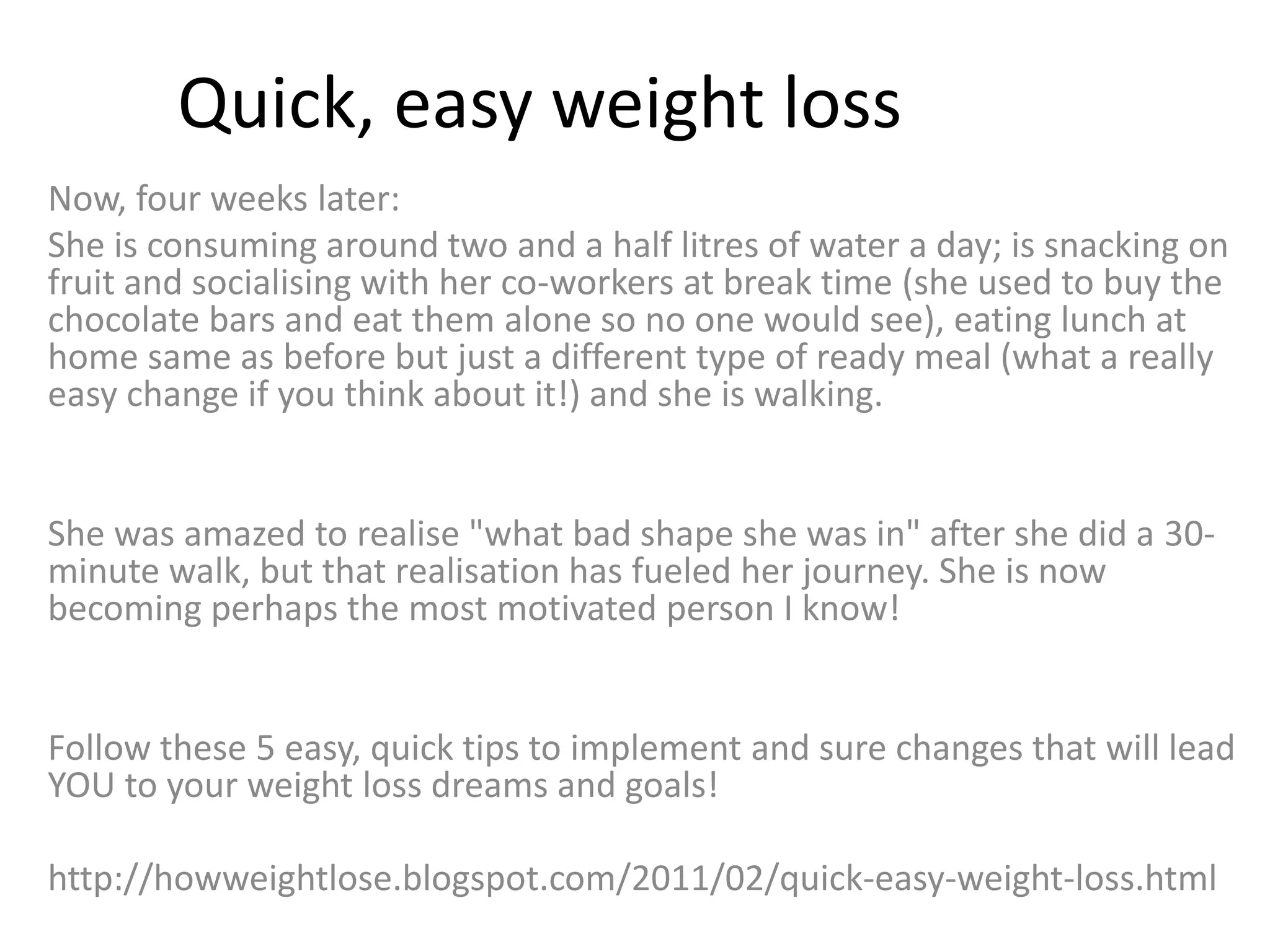 Quick, easy weight loss | PPTX