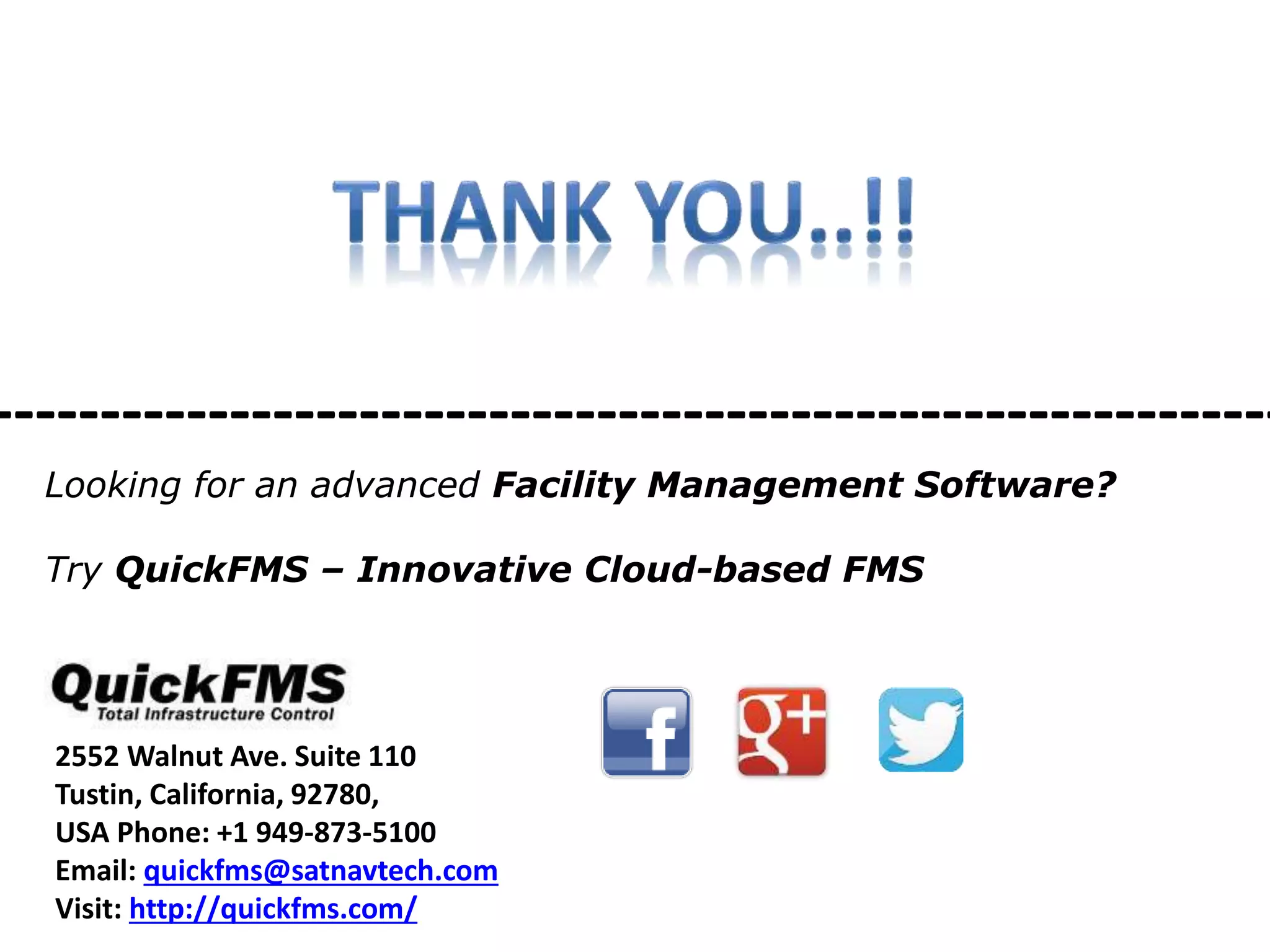QuickFms-Facility Management | PPT