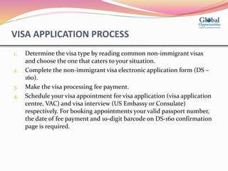 QUICK GUIDE - THE US STUDENT VISA PROCESS FOR INDIAN STUDENTS | PPTX