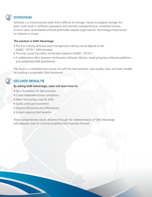 SAM Advantage Product Guide | PDF