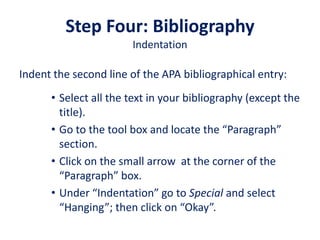 Quick guide apa style office 2007 | PPSX